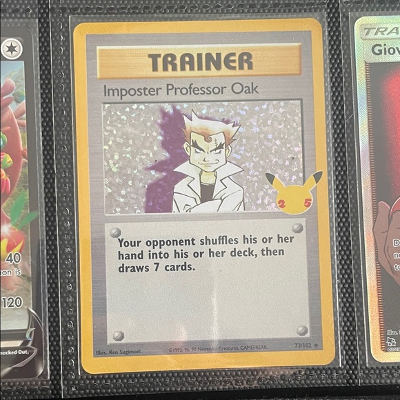 Pokemon | Toys | Pokemon Trainer Card Imposter Professor Oak Silver And ...